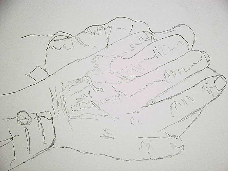 Through the eyes of John Baselmans: How to draw hands in pen and ink 1